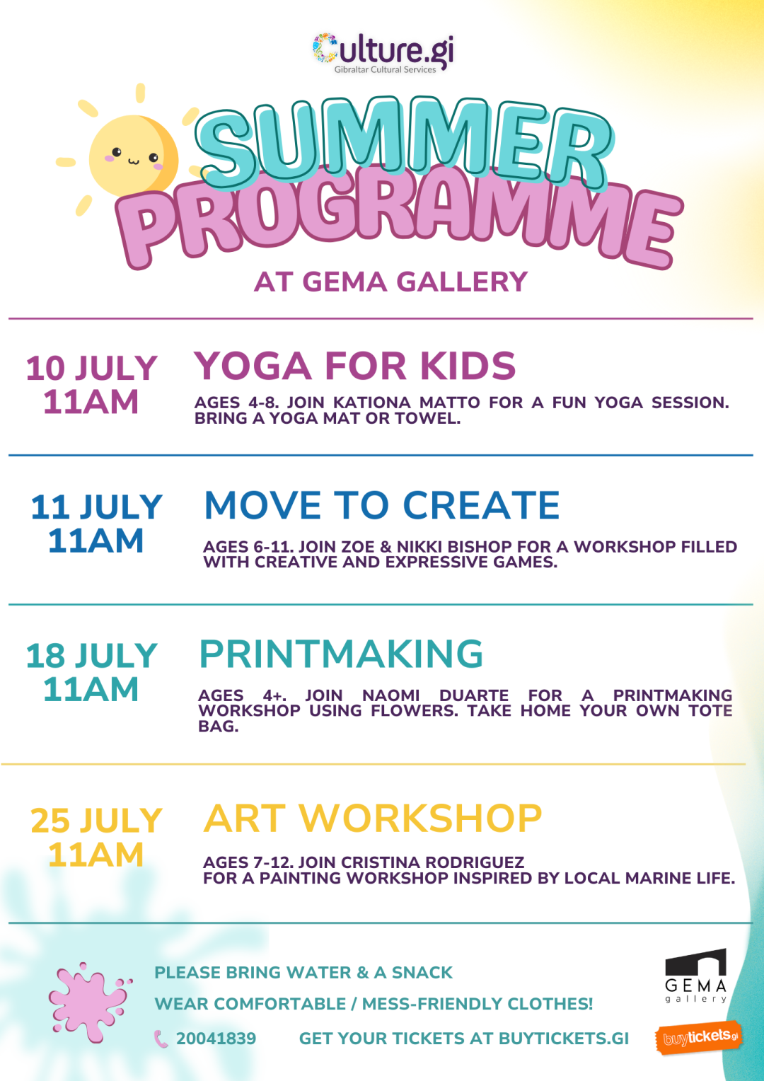 GCS Summer Workshops And Activities - Your Gibraltar TV (YGTV)