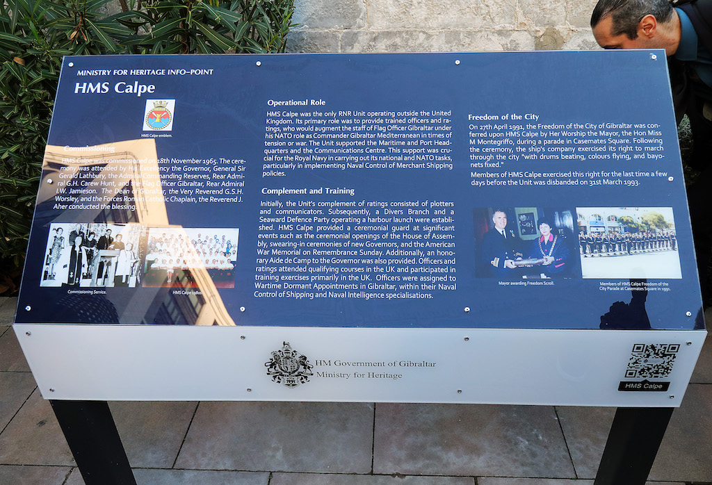 Ministry for Heritage Unveils HMS Calpe Interpretation Panel and ...