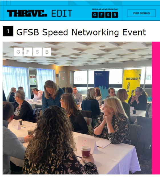 GFSB Launches Thrive EDIT - Your Gibraltar TV (YGTV)