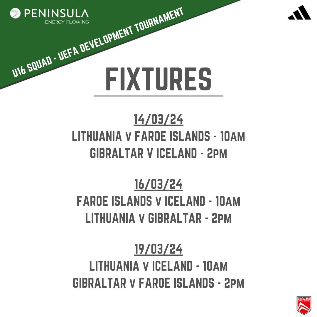 U16 Boys Kick Off Month Of International Football As Gibraltar Hosts A ...