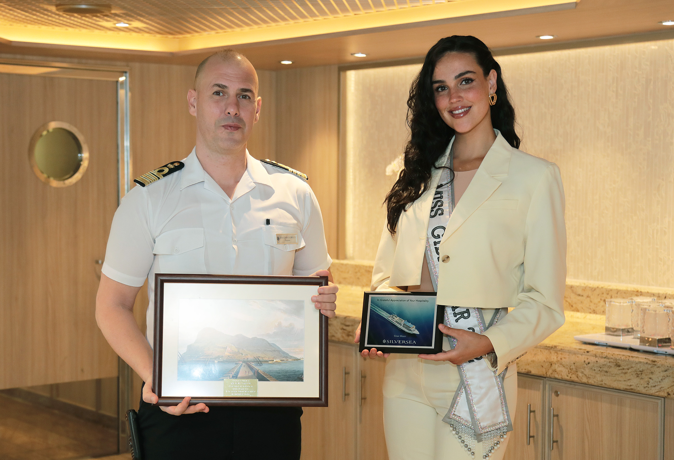 Miss Gibraltar Welcomes Silver Moon on its Inaugural Cruise Call to ...