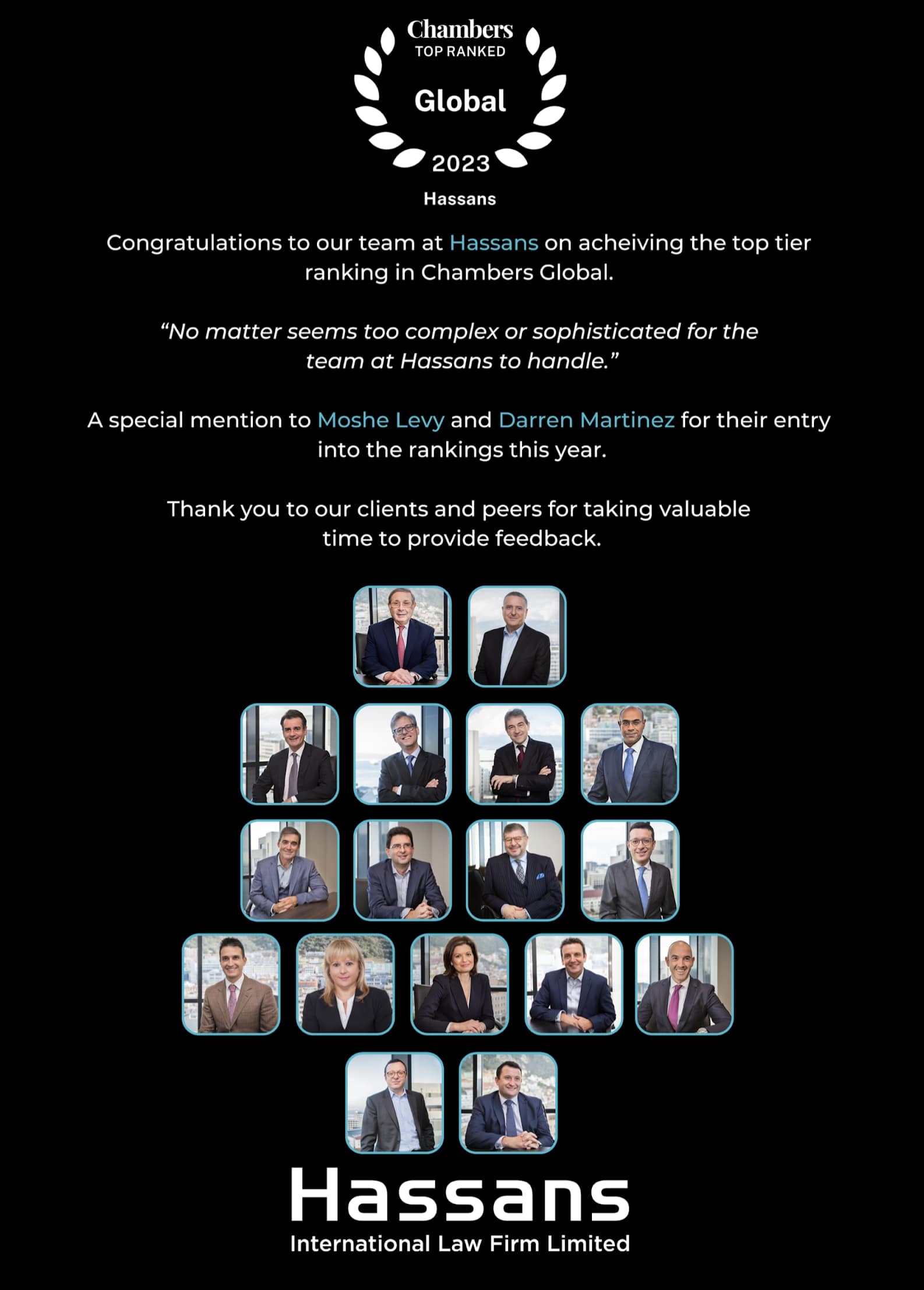 Hassans Ranked Band 1 In Chambers Global 2023 - Your Gibraltar TV (YGTV)
