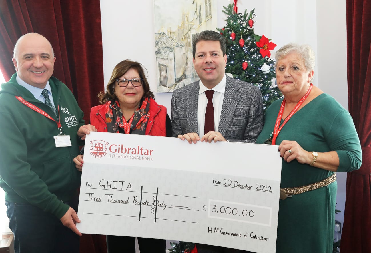 Government Christmas Donation To GHITA - Your Gibraltar TV (YGTV)