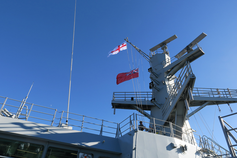British Forces Gibraltar Fly The Red Ensign For Merchant Navy Day ...