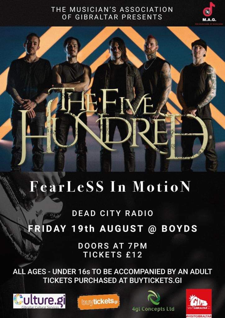 The Five Hundred To Perform At Boyd's - Your Gibraltar TV (YGTV)