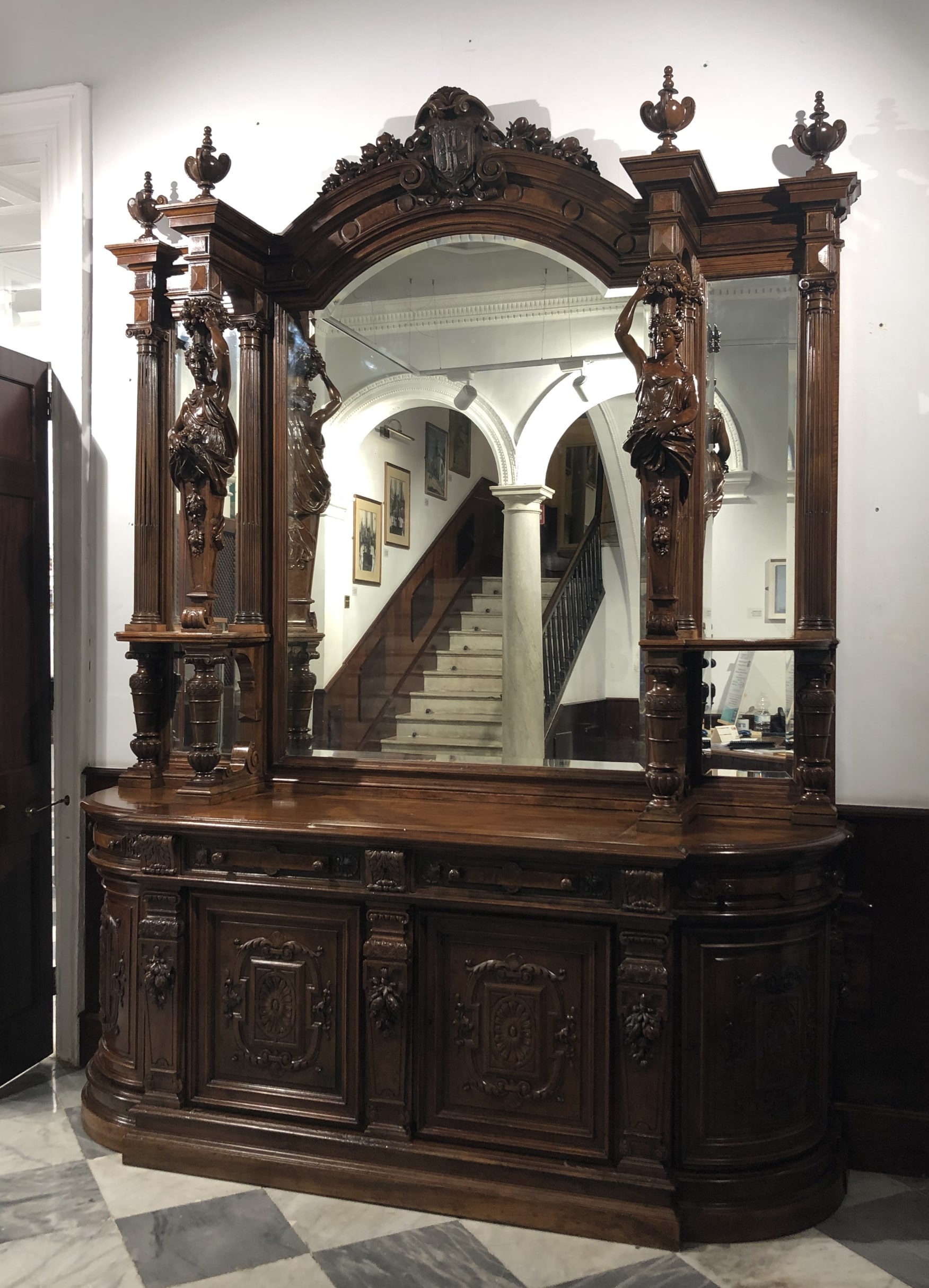 Restoration Of Antique Mirrored Sideboard Belonging To The Larios ...