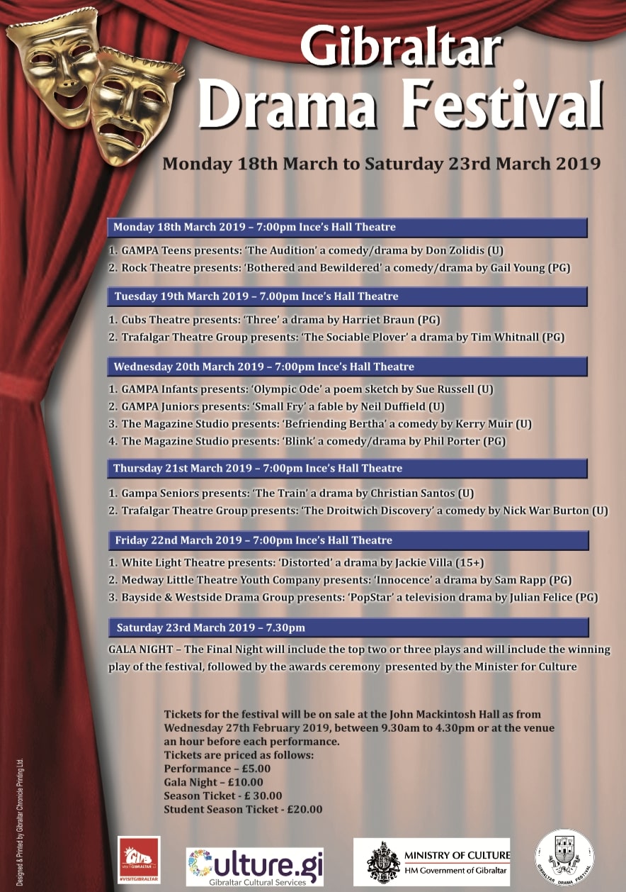 Feb 21 - Drama Festival Line-Up Announced - Your Gibraltar TV (YGTV)