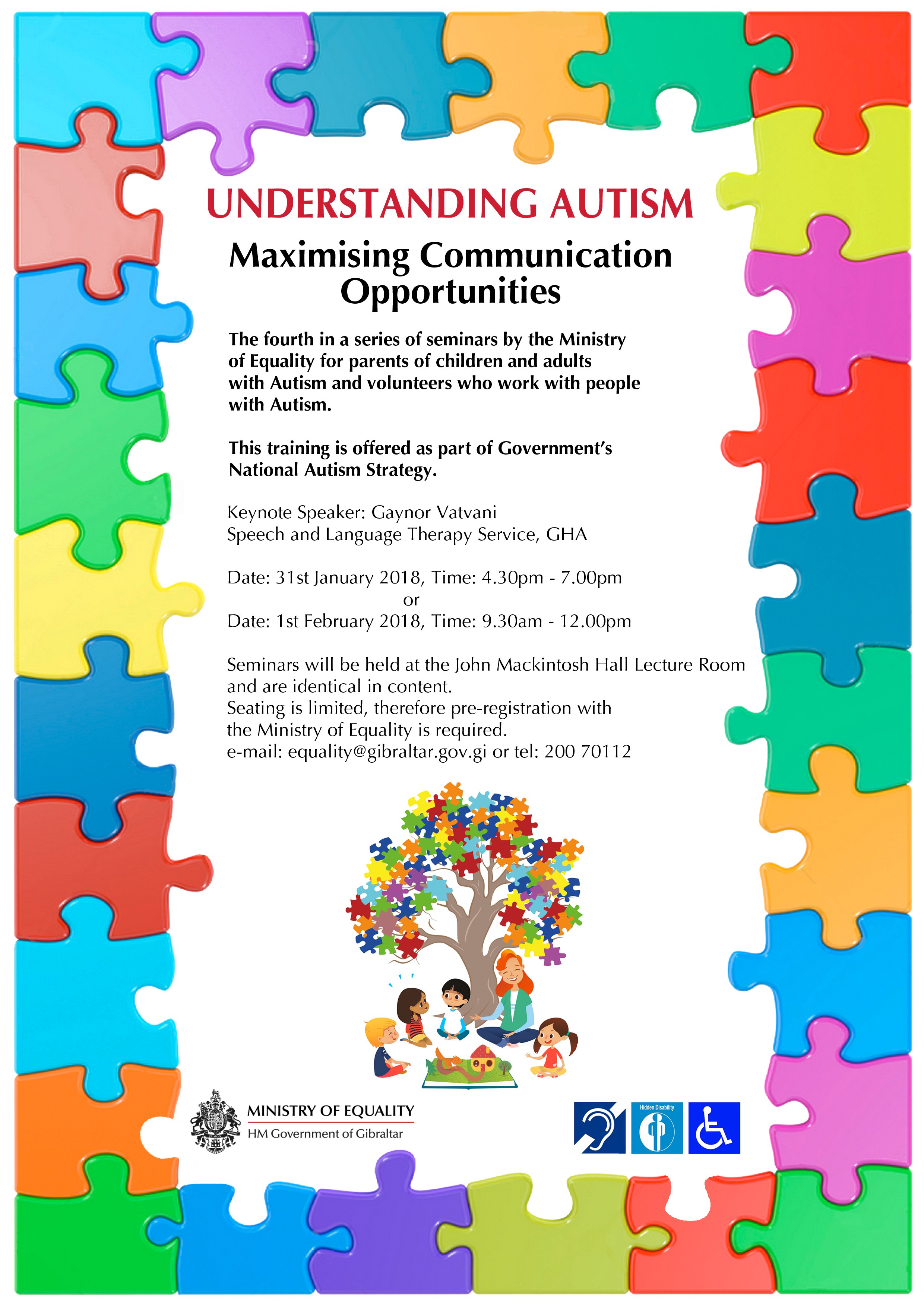 Jan 22 - Fourth Seminar In Understanding Autism Series: “Maximising ...