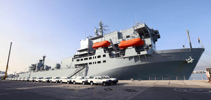 Oct 22 - RFA Argus Loaded With Vehicles Ahead Of Ebola Mission – Visit ...