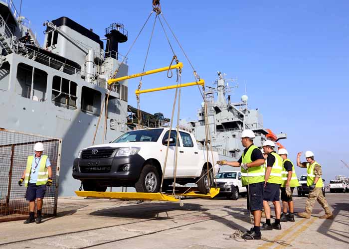 Oct 22 - RFA Argus Loaded With Vehicles Ahead Of Ebola Mission – Visit ...