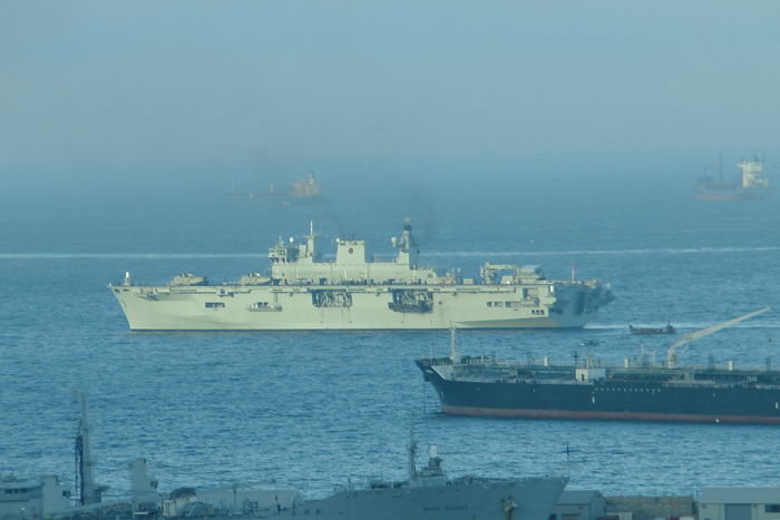 Sep 04 - HMS Ocean Boat Transfer In The Bay - Your Gibraltar TV (YGTV)